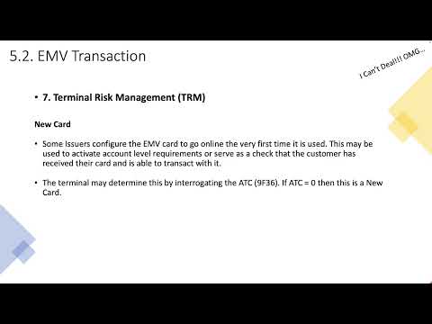 19-EMV Acquiring_EMV Txn_7/14 (Terminal Risk Management) - Understanding EMV