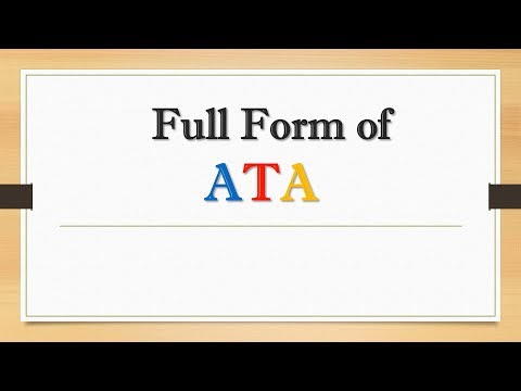 Full Form of ATA || Did You Know?