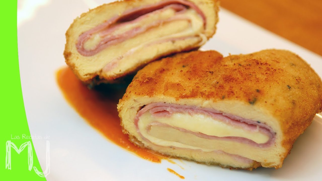 Cordon Bleu: pechugas de pollo rellenas de jamón y queso