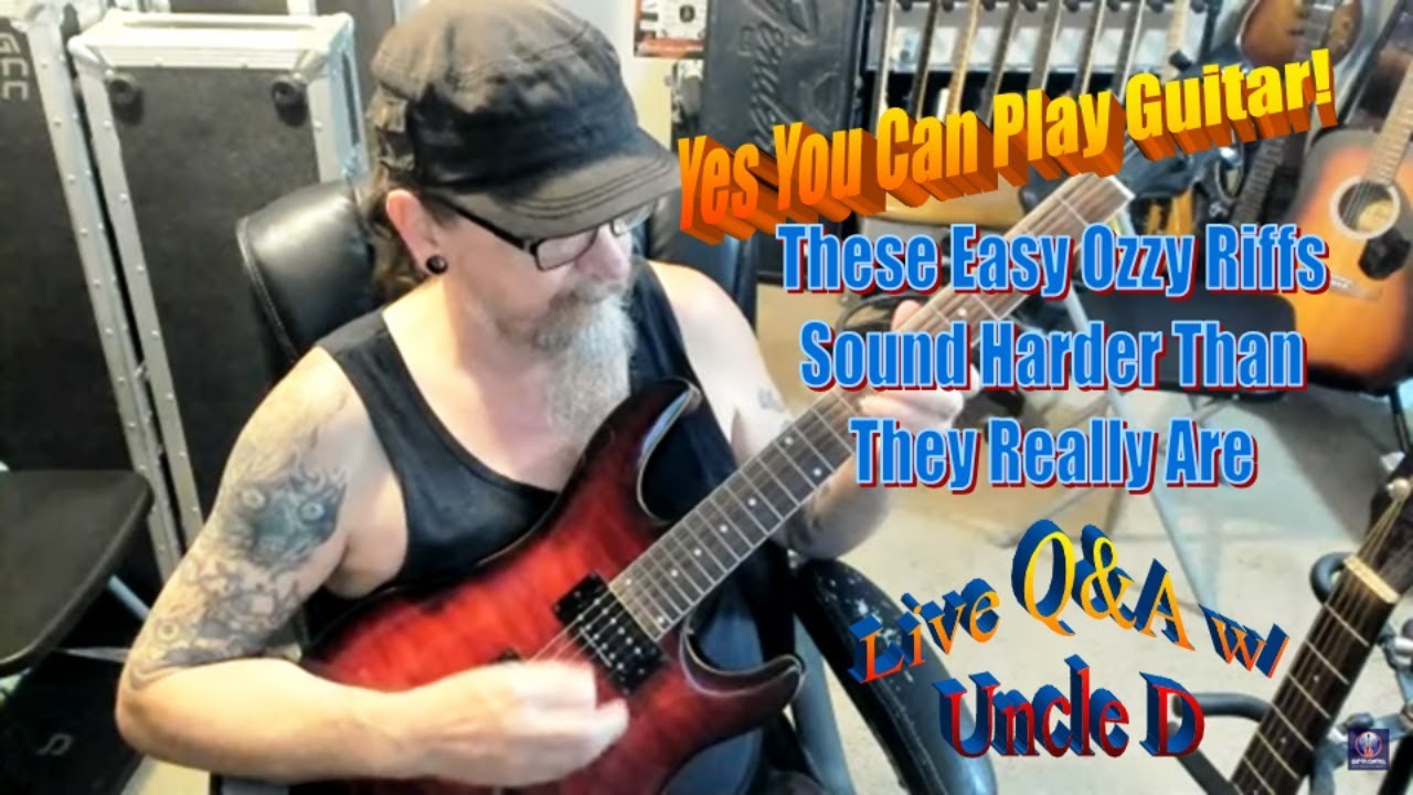 Yes You Can Play Guitar! - These Easy Ozzy Riffs Sound Harder Than They Really Are - LIVE Q&A