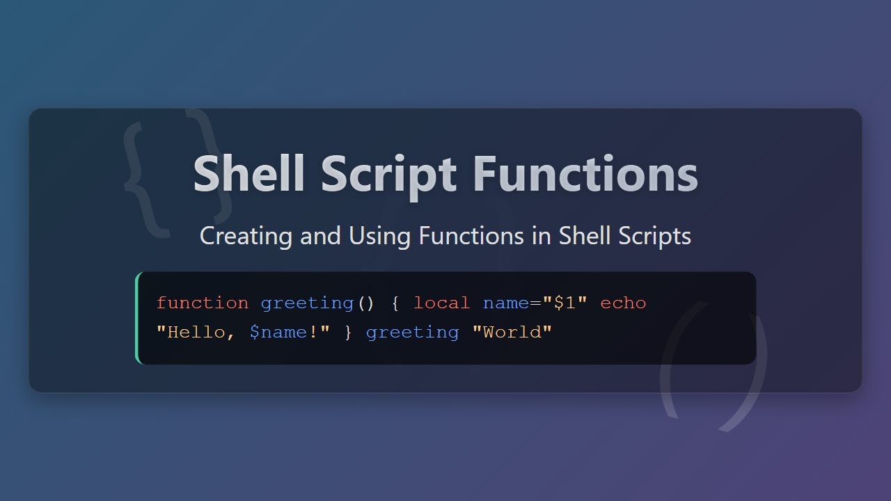 Shell Script Functions: A Beginner's Guide to Modular Scripting