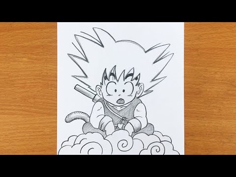 Cómo Dibujar a Goku niño simple Paso a Paso a Lápiz