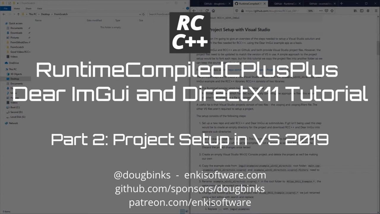 Runtime Compiled C++ - Dear ImGui and DirectX11 Tutorial 2: Project Setup in Visual Studio