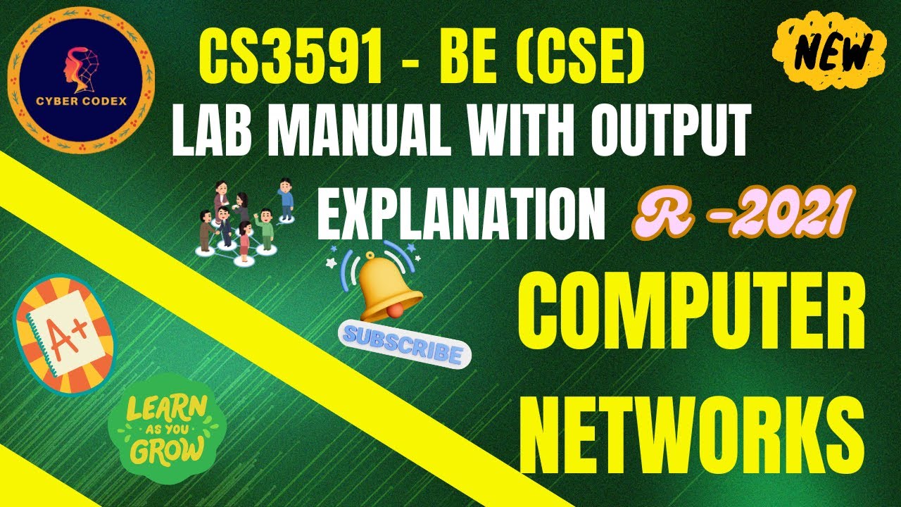 CS3591 Computer Networks Lab Manual EX NO: 1 with Explanation in Tamil | AU R-2021 | Sem 4 & 5