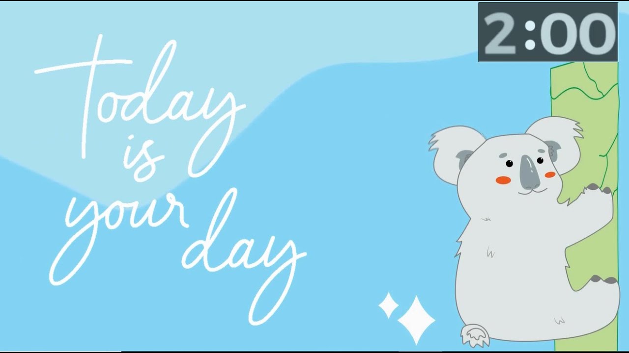 Motivational Cartoon Animals: 2 Minute Countdown Timer with Inspiring Quotes 🐾✨