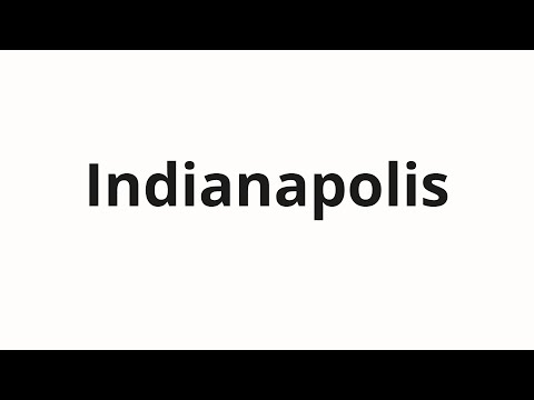 How to pronounce Indianapolis