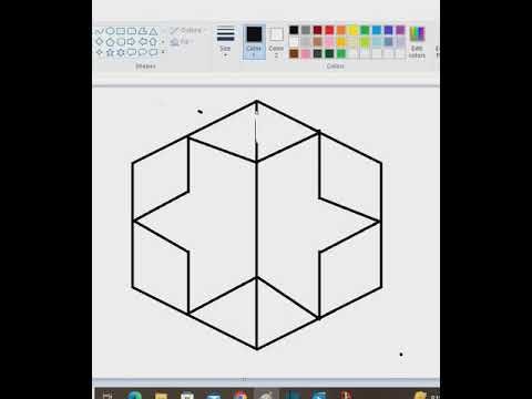 3D illusion Drawing.#3d Arts#,#shorts# Drawing vedio.MS Paint Drawing.