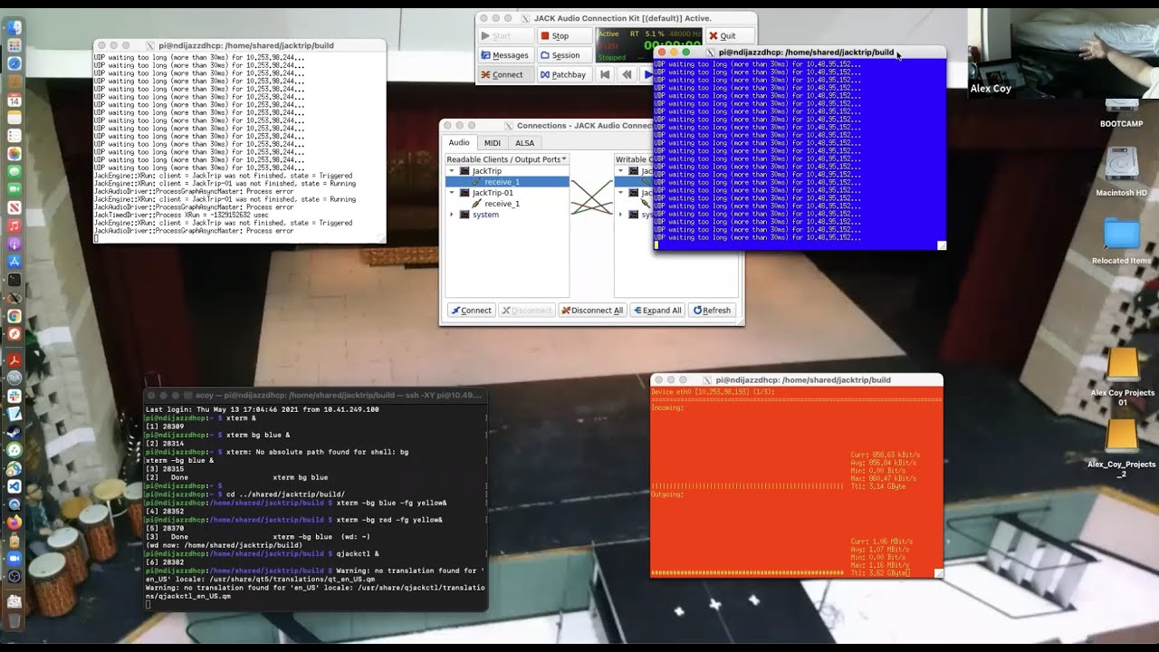 Low-latency network audio device implemented on PIC32