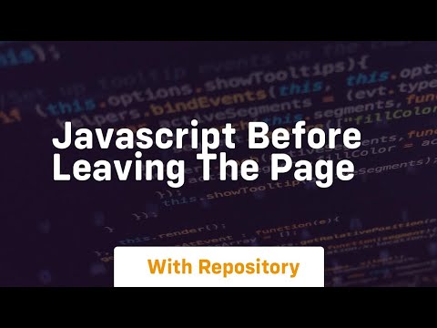 javascript before leaving the page
