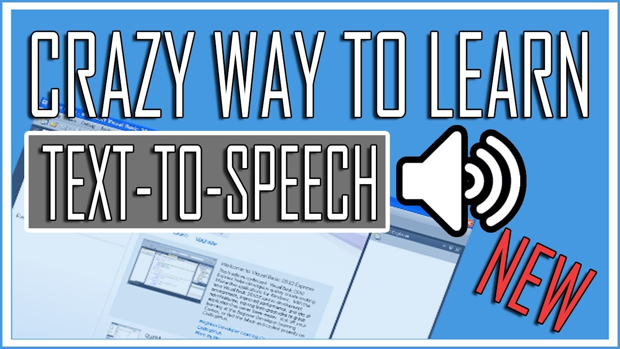Visual Basic Beginner Lesson 19 - Text-To-Speech (Crazy Tutorial)