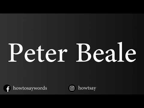 How To Pronounce Peter Beale