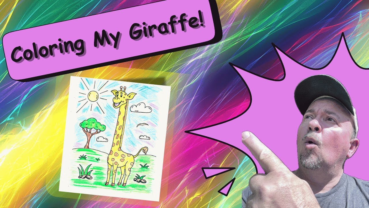 Coloring My Giraffe | Fun Giraffe Facts & Coloring Book Art
