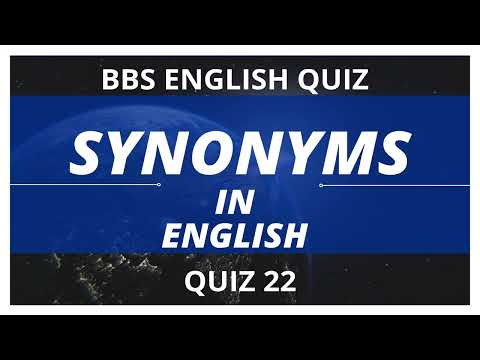 Synonyms in English
