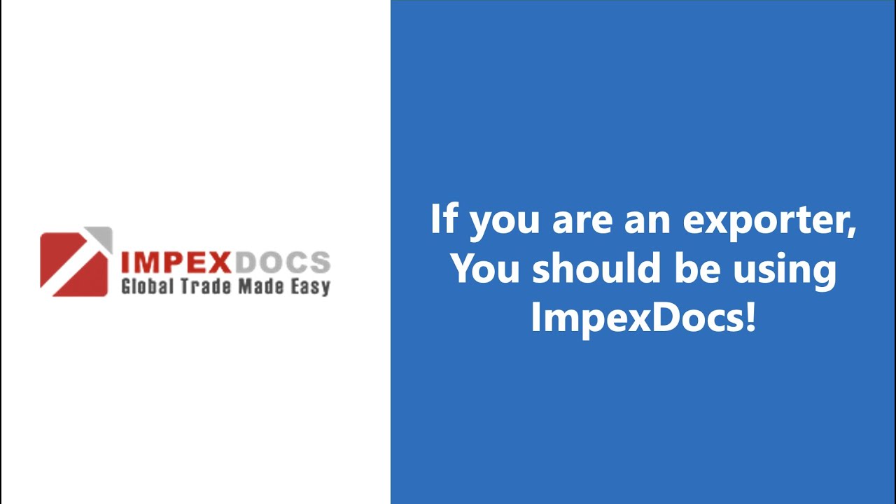 If you are an Exporter, you should be using ImpexDocs!!