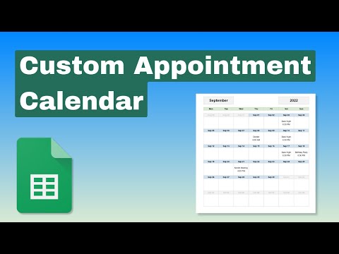 How to Create a Dynamic Appointment Calendar in Google Sheets