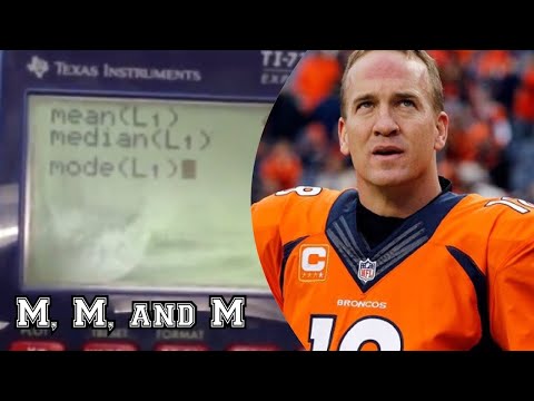 Peyton Manning Teaches Mean, Median, and Mode