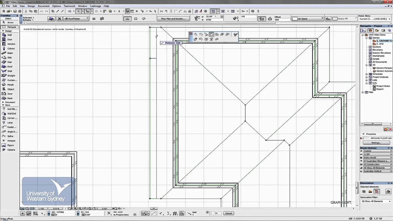 ArchiCAD - Roof Tool - Part 3 of 5 [Video 18]