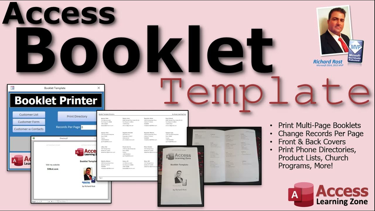 Microsoft Access Booklet Database Template