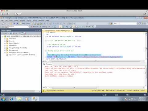 How to backup and restore the tail end of a transaction log.mp4