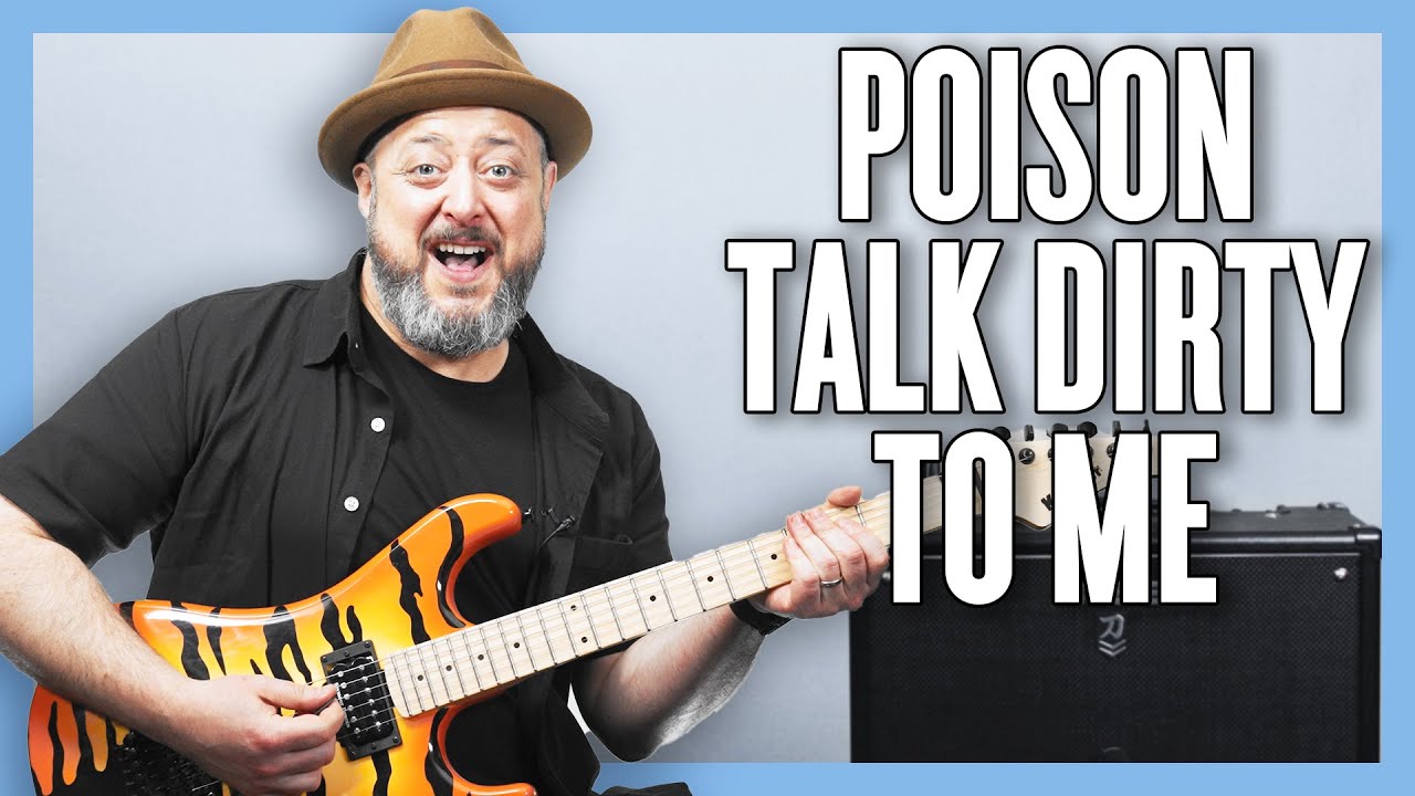 Poison Talk Dirty To Me Guitar Lesson + Tutorial