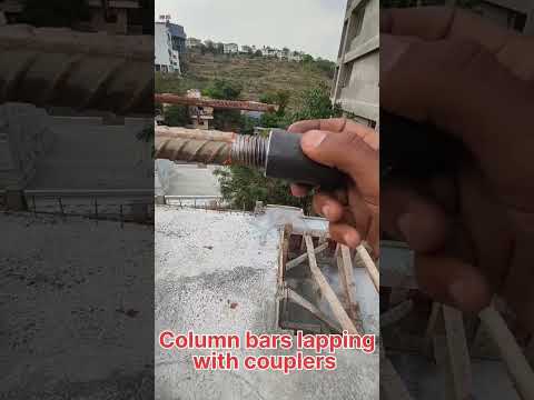 Column bars lapping with couplers | #shorts #construction #civilengineering #civil