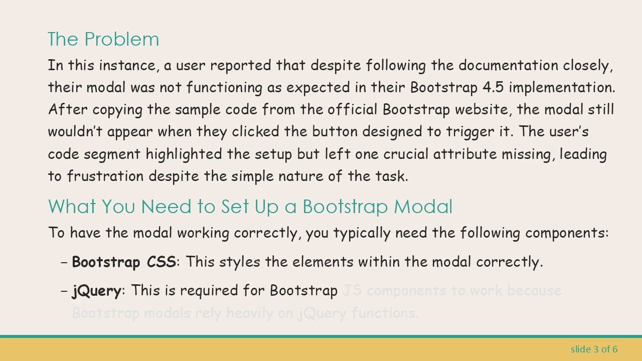 How to Fix the Bootstrap Modal Not Working Issue Efficiently