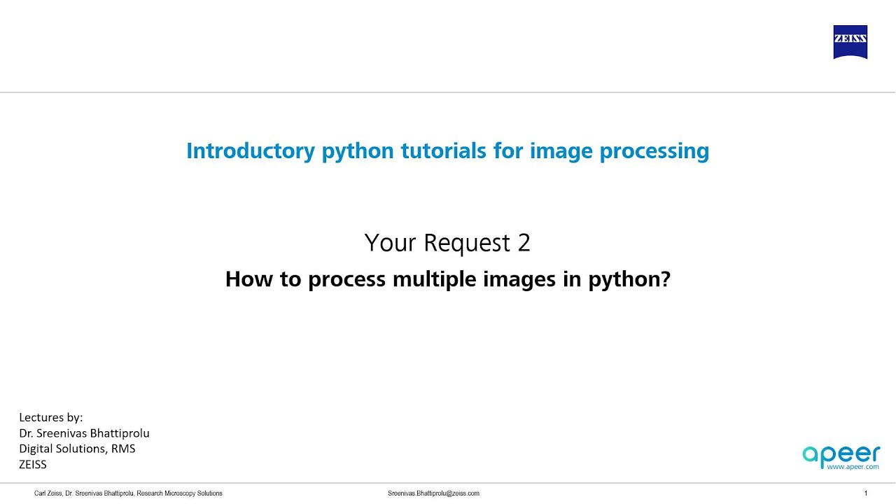 YR2 - How to process multiple images in python?