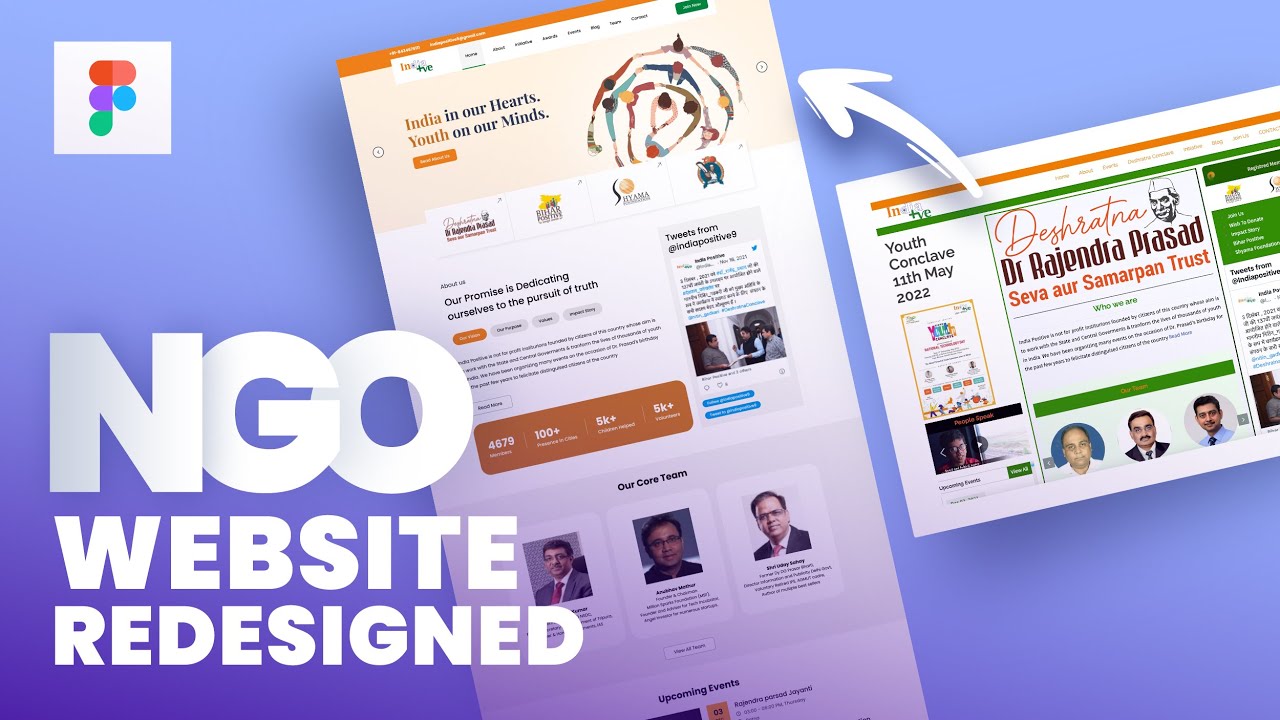NGO website design in Figma 2024. Modern landing page design
