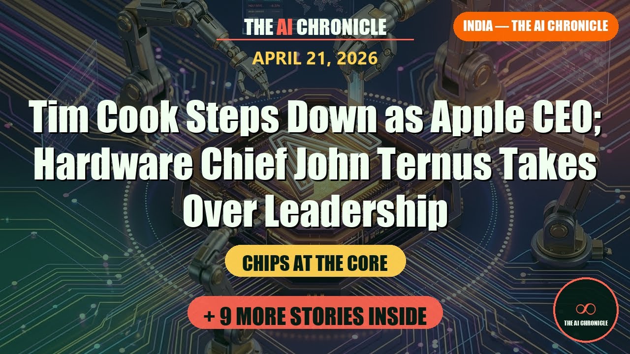 Apple / Tim Cook Steps Down as Apple CEO;'..... | Top 10 AI News | AI Chronicle 21st April 2026