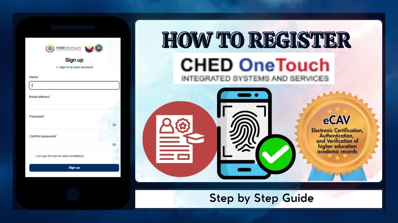 How to Register: CHED One Touch for ECAV 2025