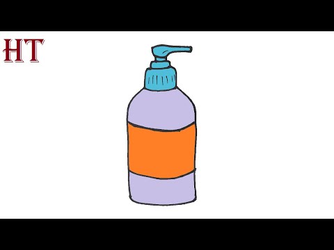 How to Draw a Hand Sanitizer Step by Step – I'm Youtuber – Follow my ...