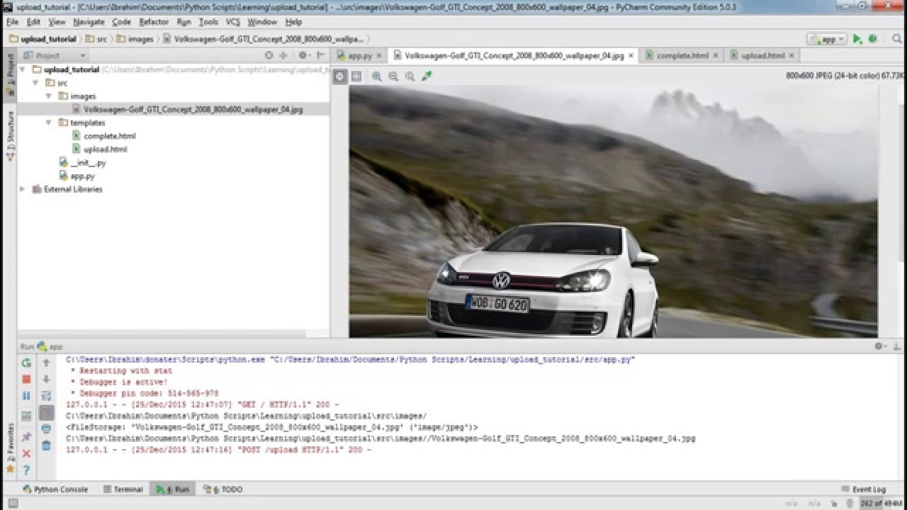 Upload Files Using Python and Flask