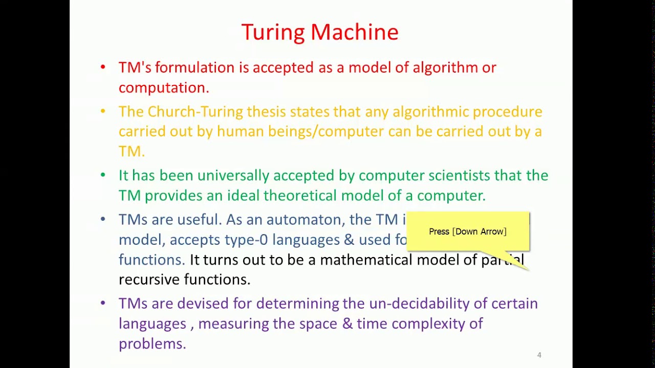 Turing Machine  Automata Theory Module 4 Part 2