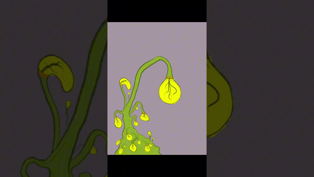 I just brought this alien plant to LIFE with Procreate!
