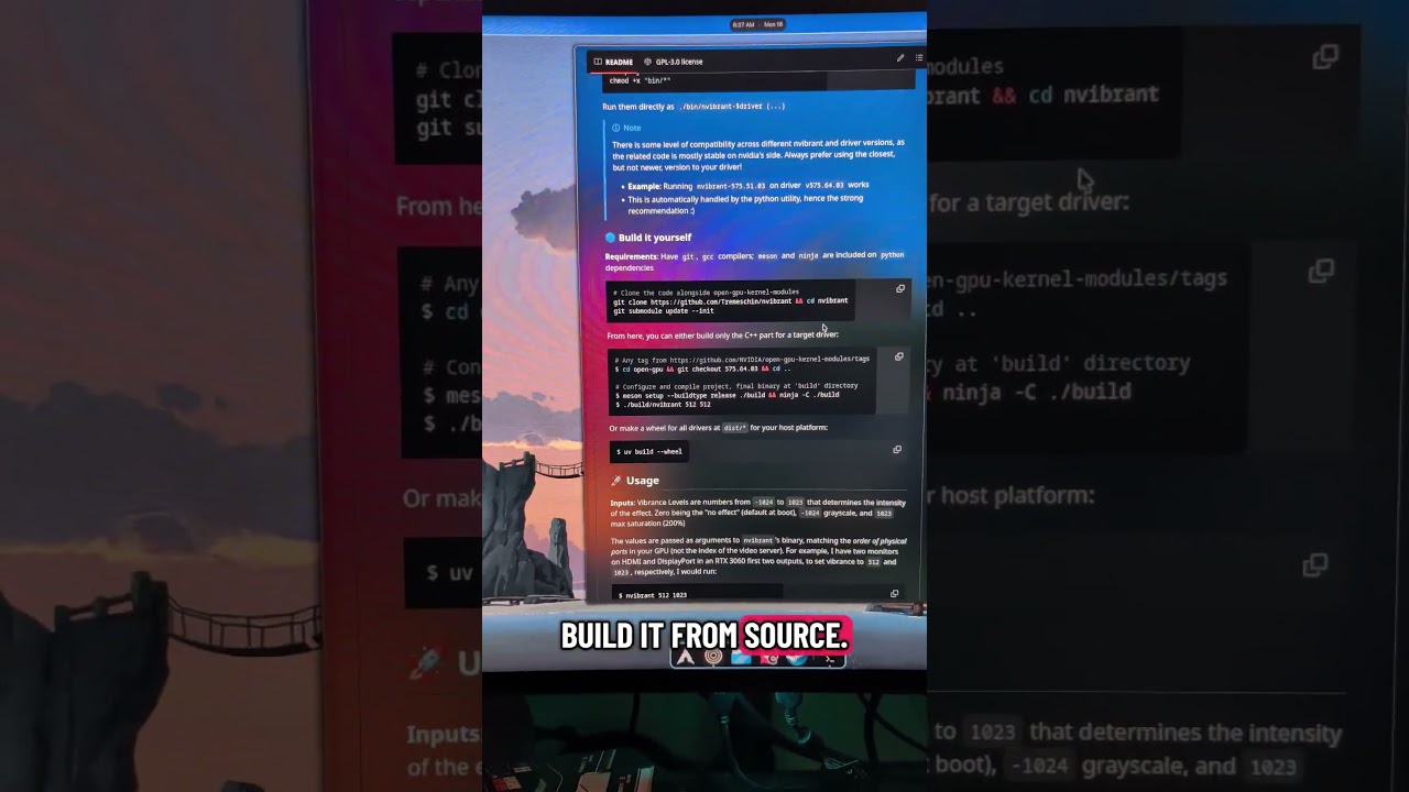 nvibrant on GitHub #archlinux #linux #linuxgaming #nvidia