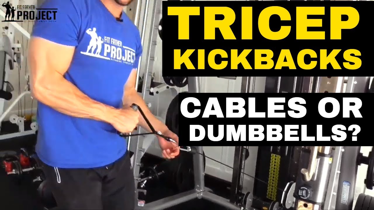 How To Do Tricep Kickbacks Properly - Using Both Cables & Dumbbells
