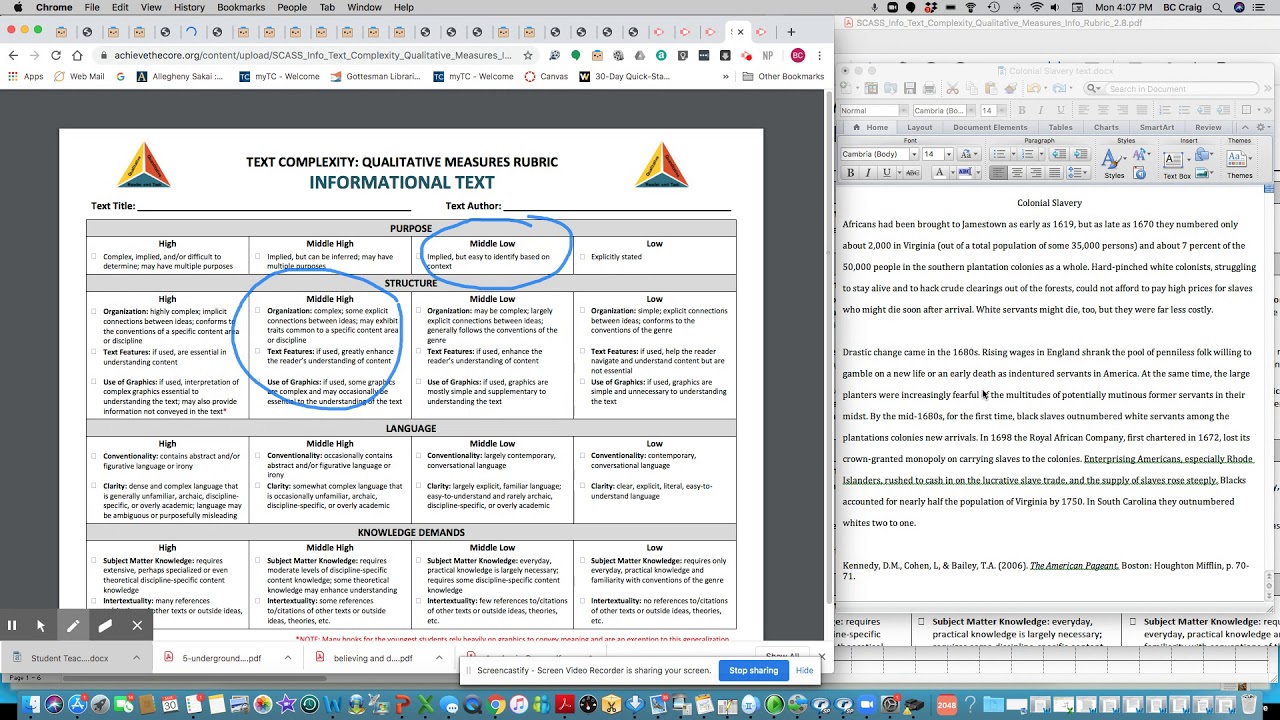 Readability and text complexity