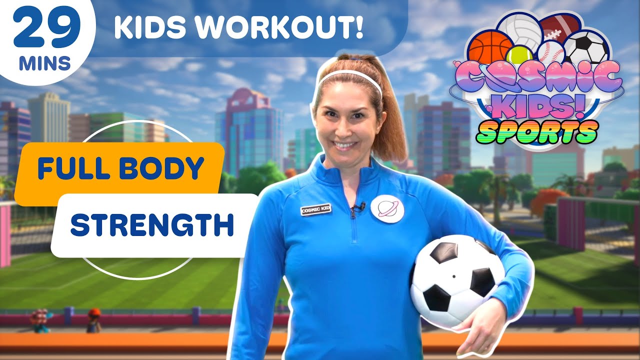 KIDS WORKOUT - 30 MIN Home Exercise Class for Kids! | Cosmic Kids Sports