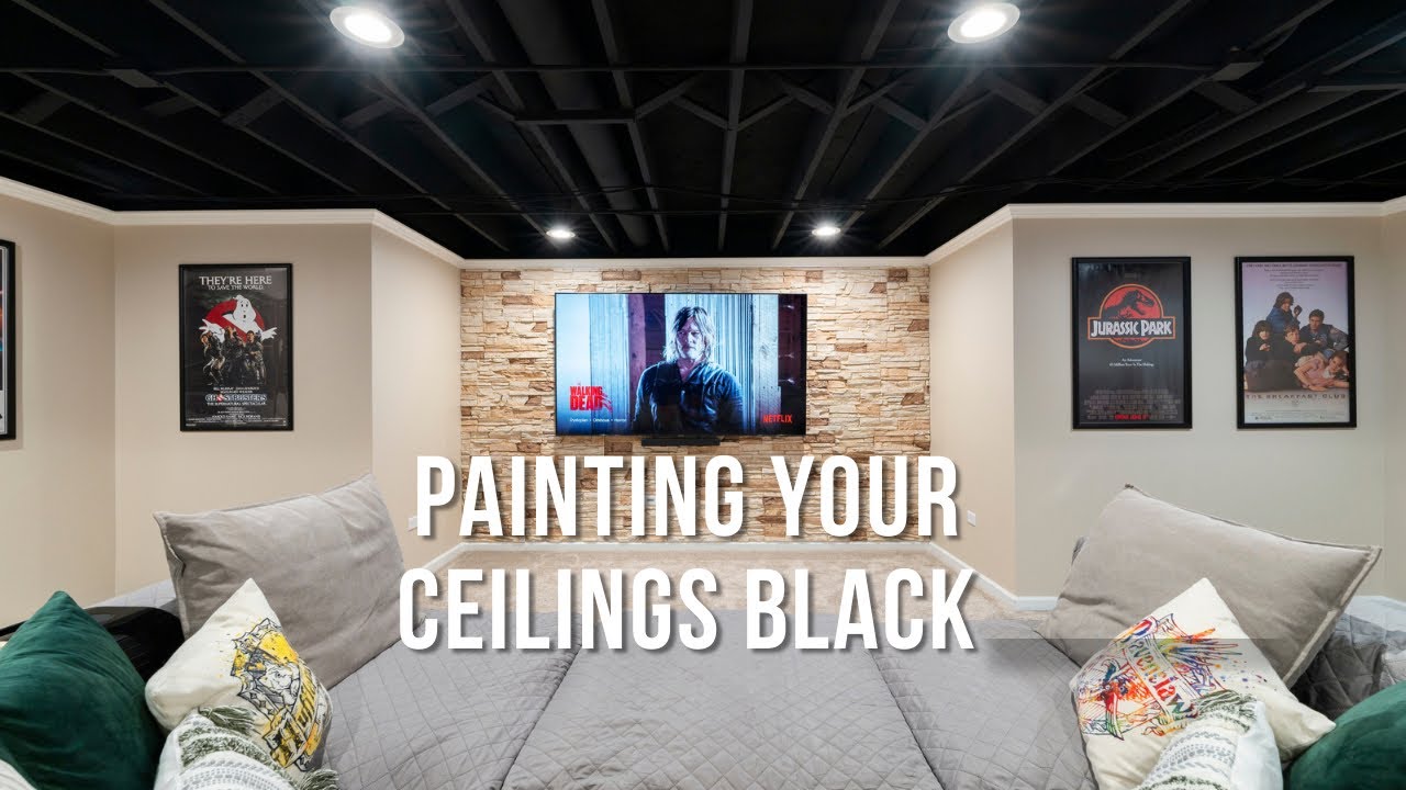 How to Paint an Exposed Ceiling | Basement Renovation