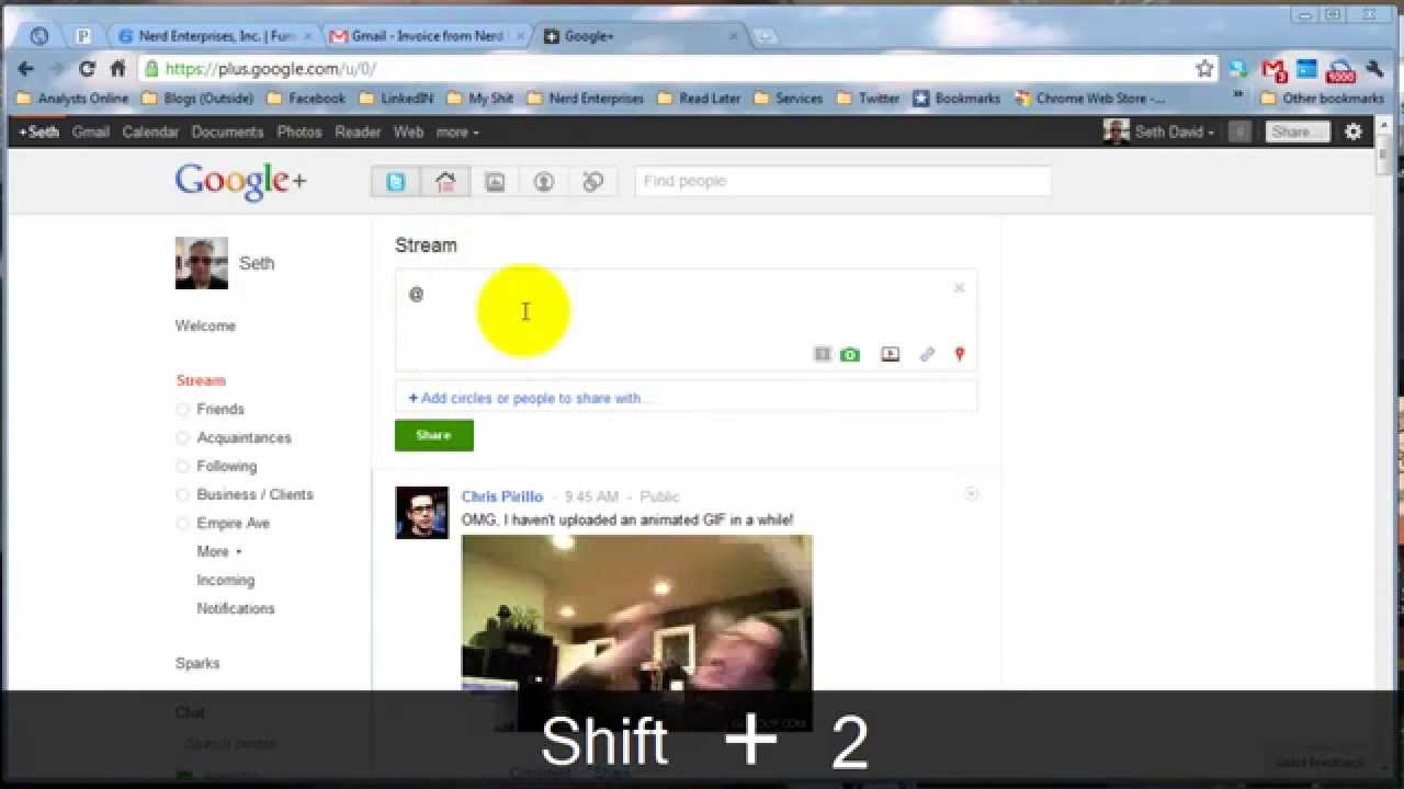 Google Plus Cheat Sheet