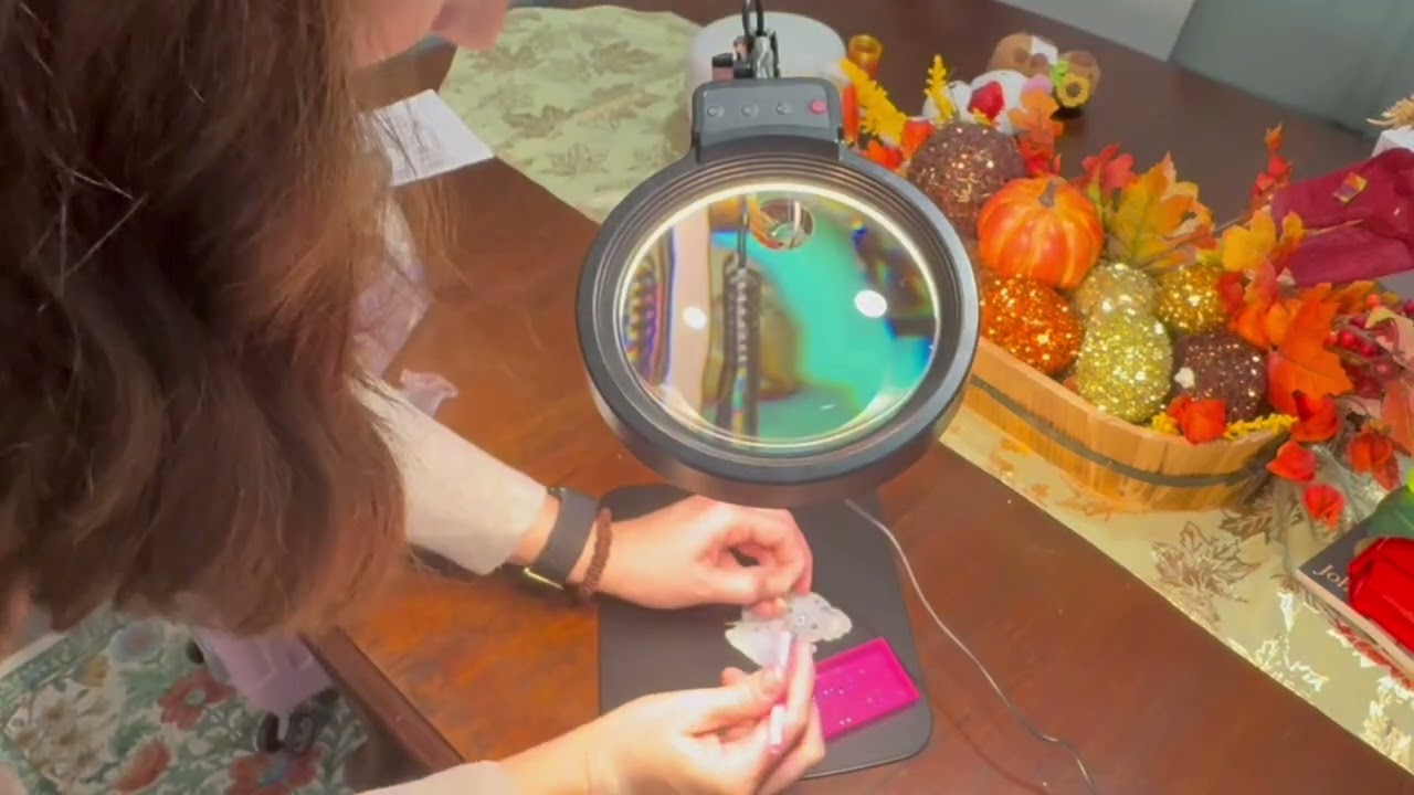 10X 30X Large Magnifying Glass with Light and Stand - great for crafting