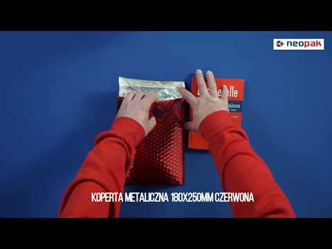 Koperta metaliczna 180x250mm czerwona