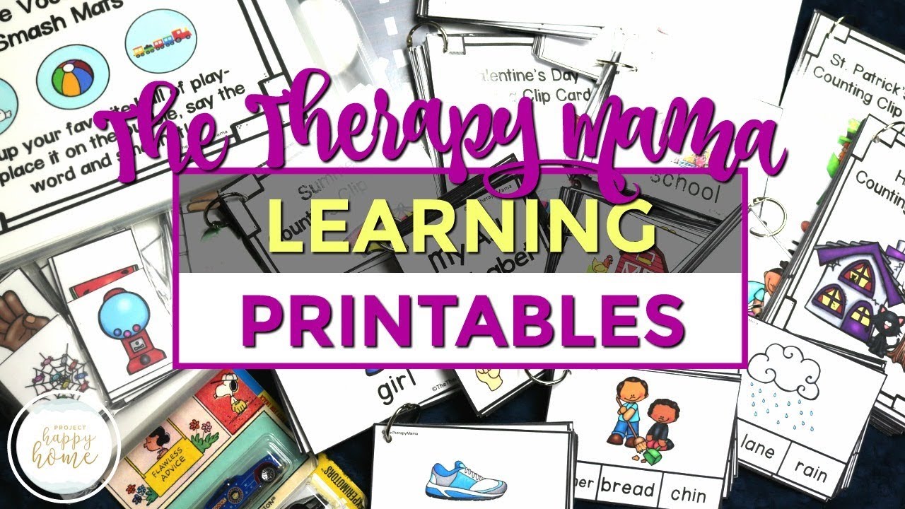 Awesome Printables for Math, Sight Words, and Phonics || The Therapy Mama