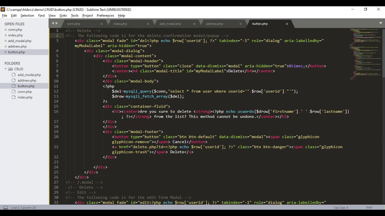PHP/MySQLi CRUD (Create, Read, Update, and Delete) with Bootstrap Tutorial