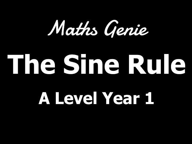 Maths Genie - A Level Revision - The Sine Rule