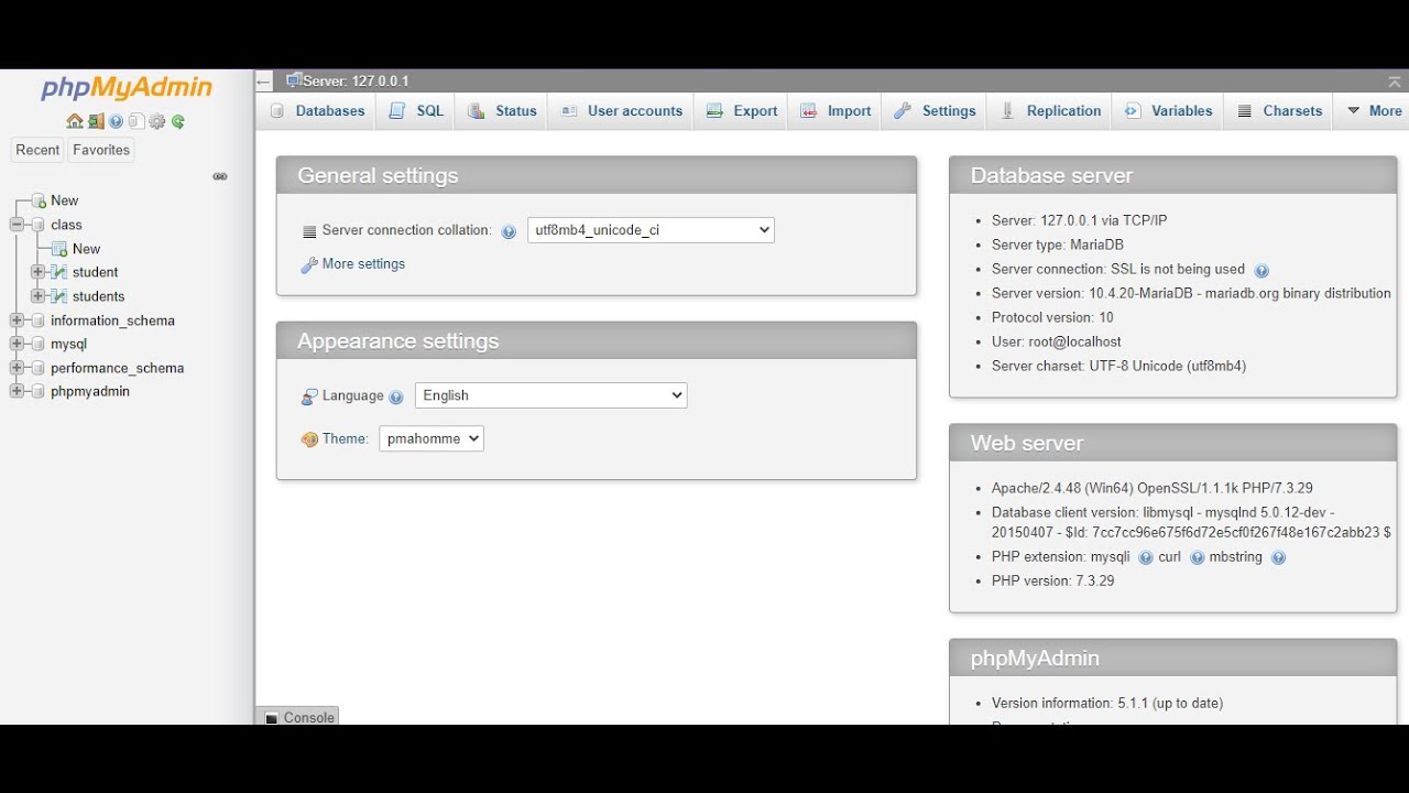 phpMyAdmin MySQL database : How to create Database,add table, & insert data into a table.