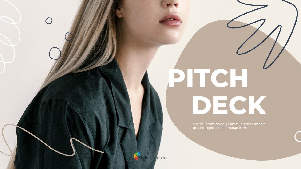 Abstract Style Pitch Deck powerpoint animation template