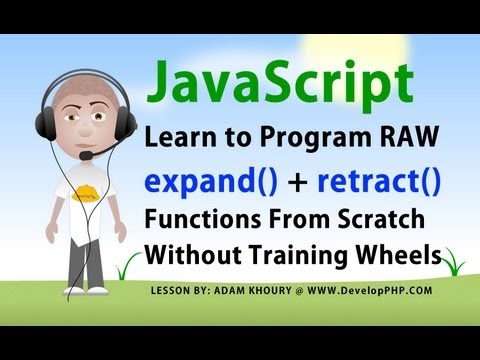 Learn JavaScript expand retract Animation Function Programming Tutorial Open Close Box Slide ...