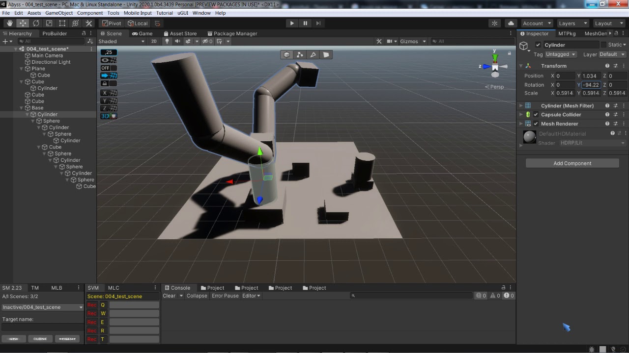 Mad tools, primitives (unity)