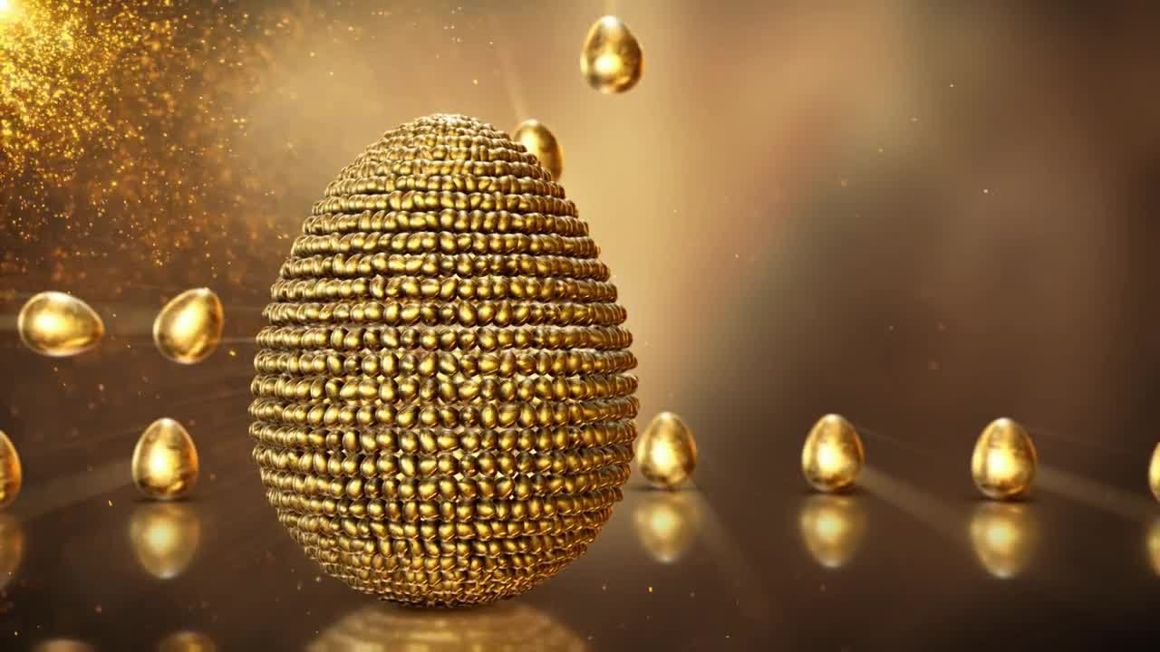 Golden Easter Background Loop 2 Stock Motion Graphics